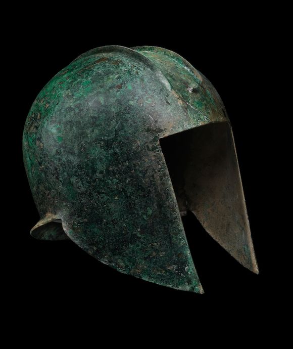 Bonhams : A Greek bronze Illyrian helmet