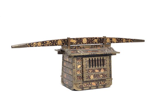 Bonhams : A lacquered-wood model of a kago (palanquin) 19th century (2)
