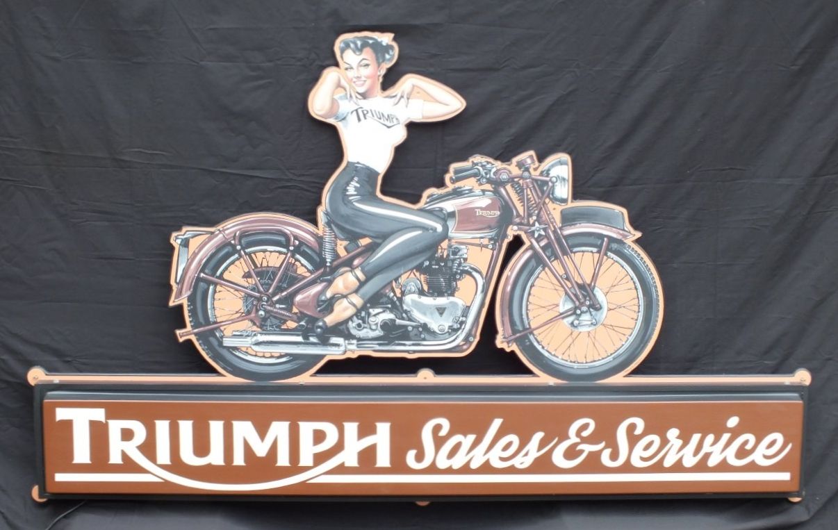 Bonhams Cars : Tony Upson, 'Triumph Sales & Service' a hand painted and ...