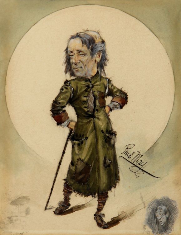 Bonhams : Philip William May (British, 1864-1903) Arthur Roberts as ...