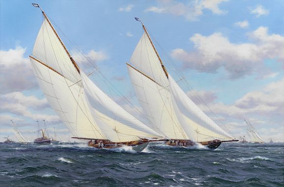 Bonhams : Richard M. Firth (British, b. 1971) 'Vigilant and Valkyrie ...