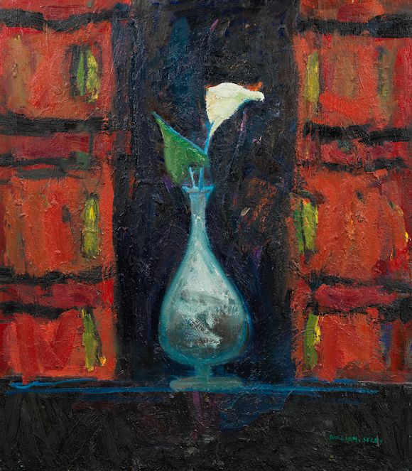 Bonhams : William Selby (British, born 1933) Arum lily in a vase