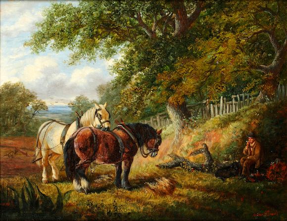 Bonhams : Arthur H. Davis (British, fl.1871-1894) Meal Time