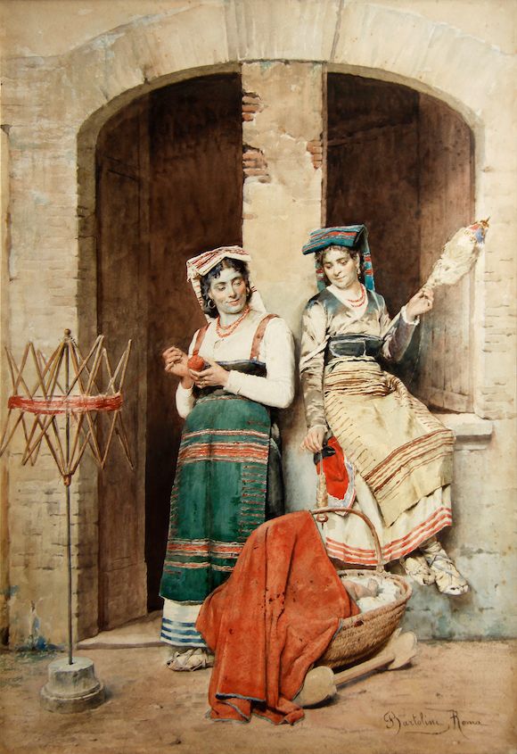 Bonhams : Federico Bartolini (Italian, active 1880-1920) Four Studies ...