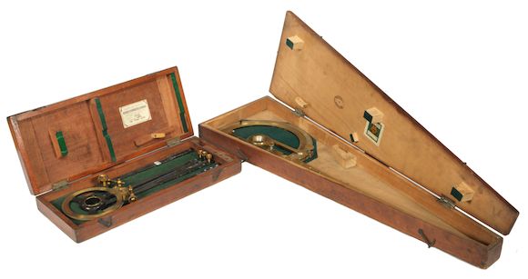 Bonhams : A Hildebrand brass mining surveying rule and a Cary station ...