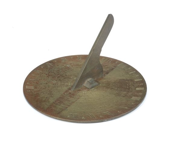 Bonhams : A horizontal brass garden sundial, Irish,