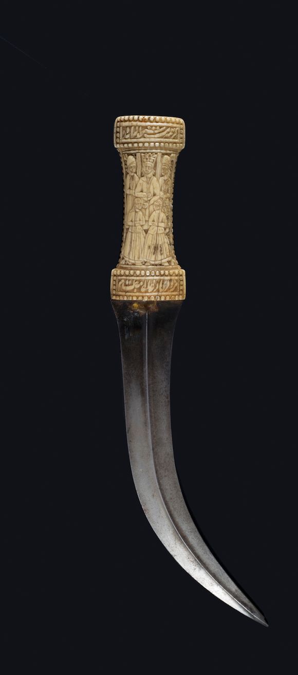 Bonhams : A Qajar walrus ivory-hilted Dagger Persia, 19th Century
