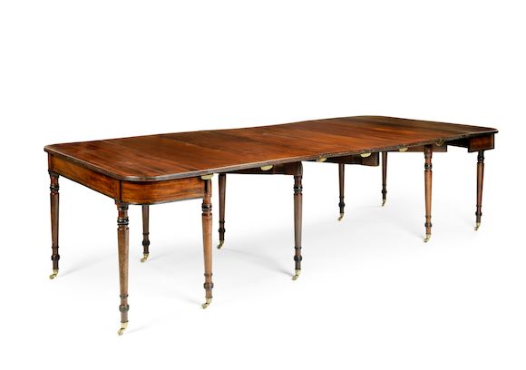 Bonhams : A late George III and later, mahogany concertina-action ...