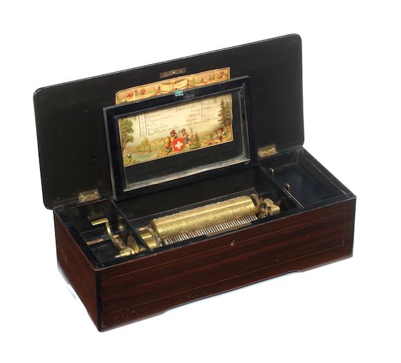 Bonhams : A cylinder musical box, Swiss, late 19th century,