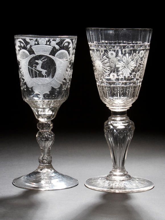 Bonhams A Bohemian Goblet And A Silesian Goblet Circa 1750