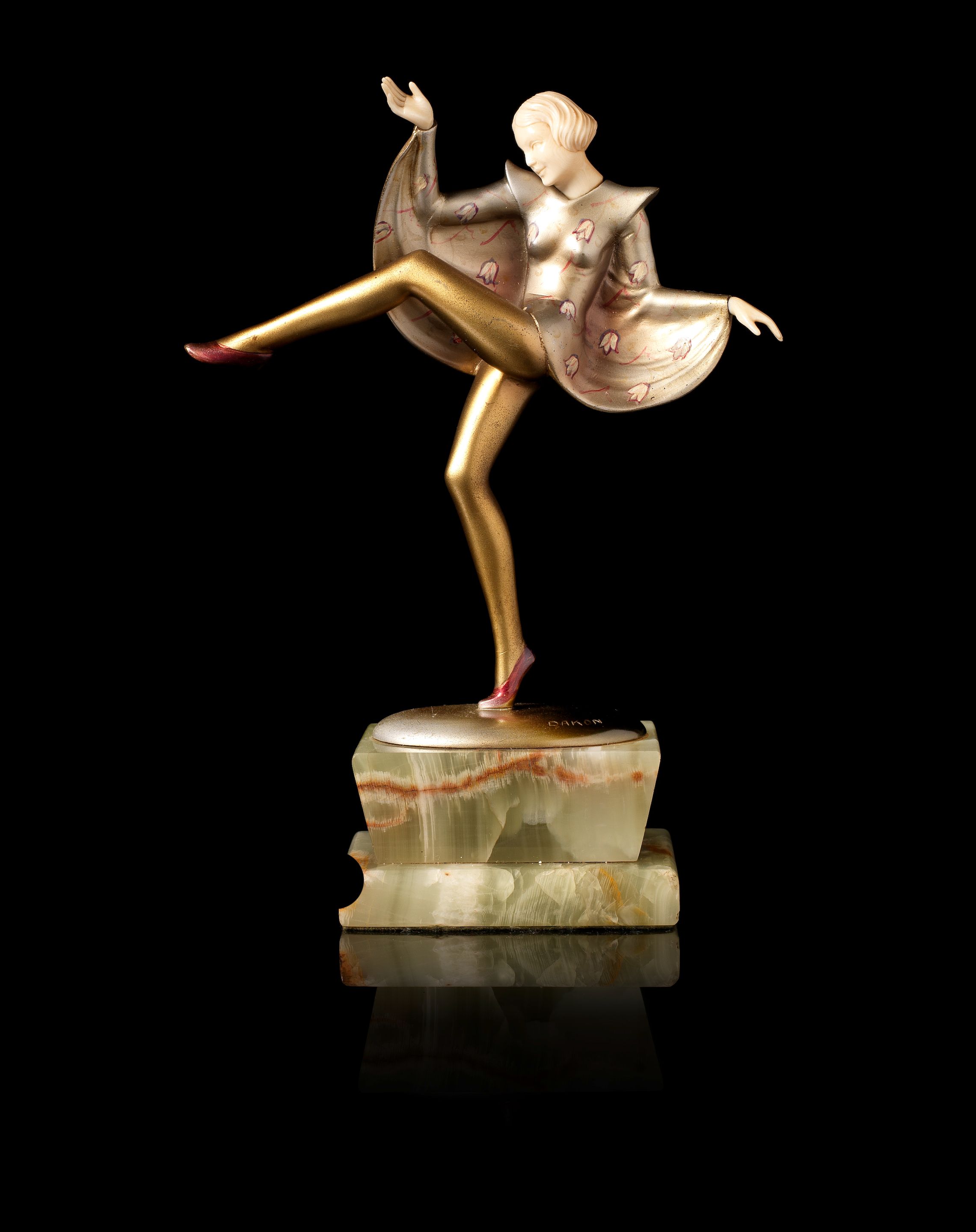 Bonhams : Stefan Dakon A Cold-Painted Bronze and Carved Ivory Figurine ...