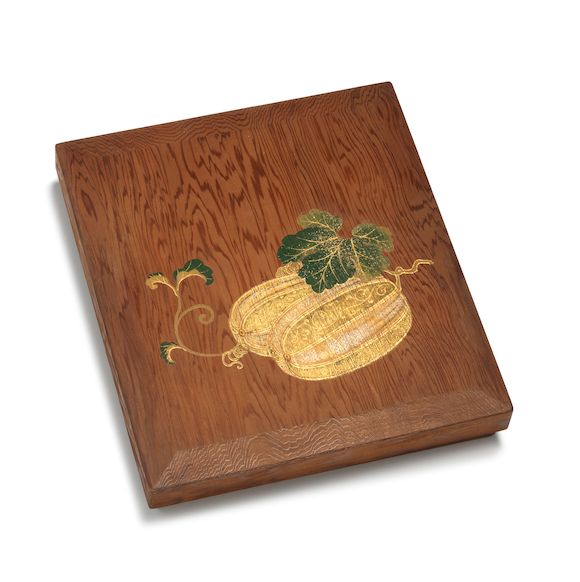 Bonhams : A partially lacquered-wood rectangular ryoshibako (document ...