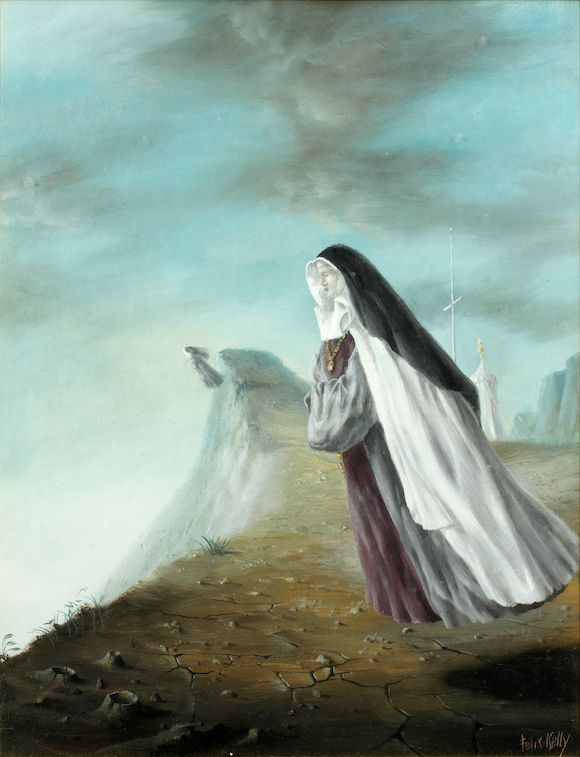 Bonhams : Felix Kelly (British, 1917-1994) 'Nuns floating over a dream ...