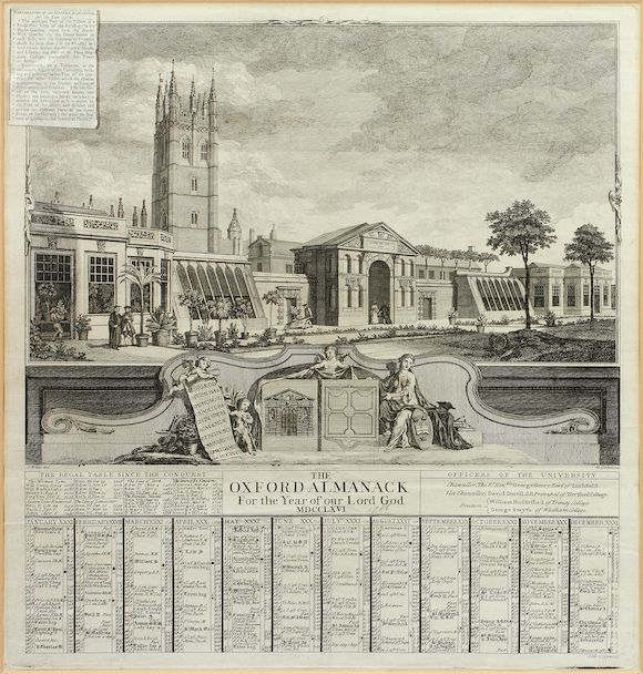 Bonhams : Oxford almanack for 1766, (5)