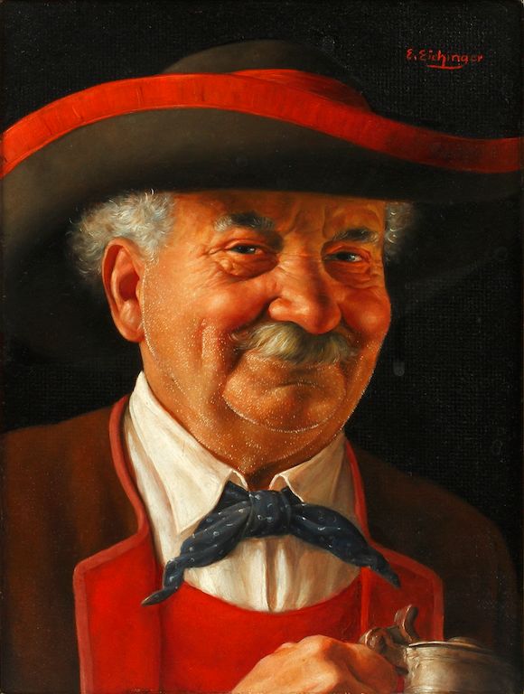 Bonhams : Erwin Eichinger (Austrian, 1892-1950) Man with Tankard