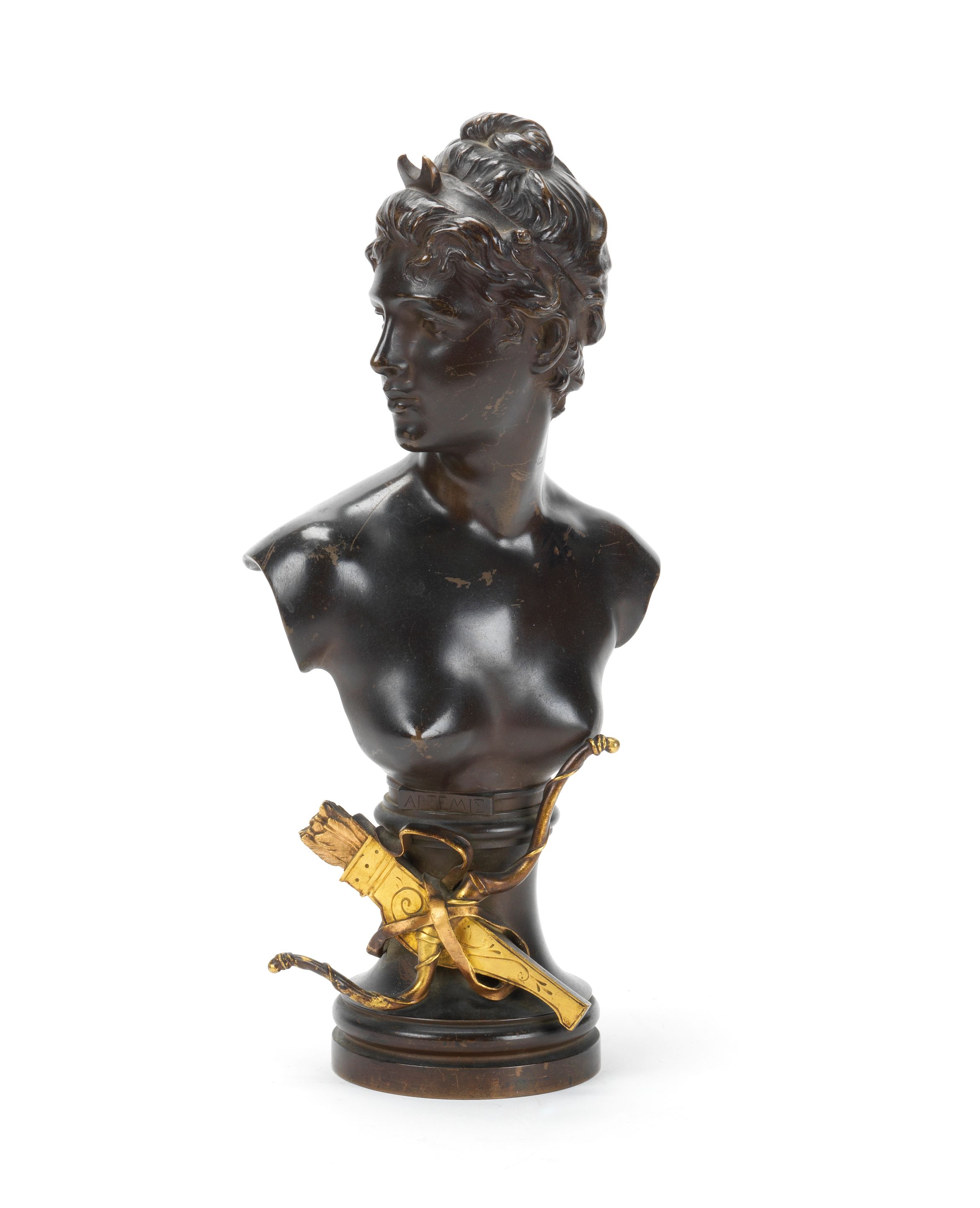 Bonhams : Eugene Marioton (French, 1854-1925) A patinated and gilt ...