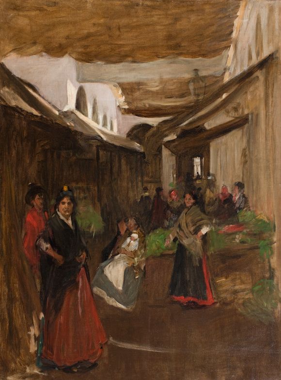 Bonhams : William James Yule (British, 1867-1900) Spanish Street Market