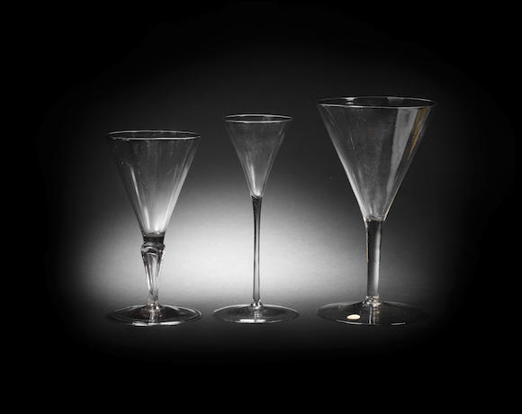 Bonhams Three Façon De Venise Wine Glasses Late 17th Century