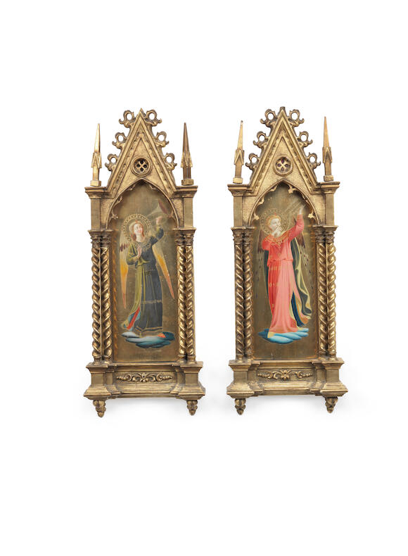 Bonhams : After Fra Angelico (Italian, 1387-1455) A pair of later 19th / early 20th century ...