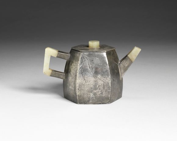 Bonhams : A pewter-encased Yixing teapot Mid-19th century, Fan Shu Zeng ...