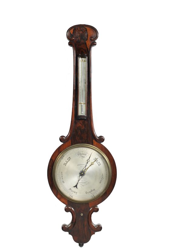 Bonhams : A J.B Dancer banjo barometer, English, mid 19th century,