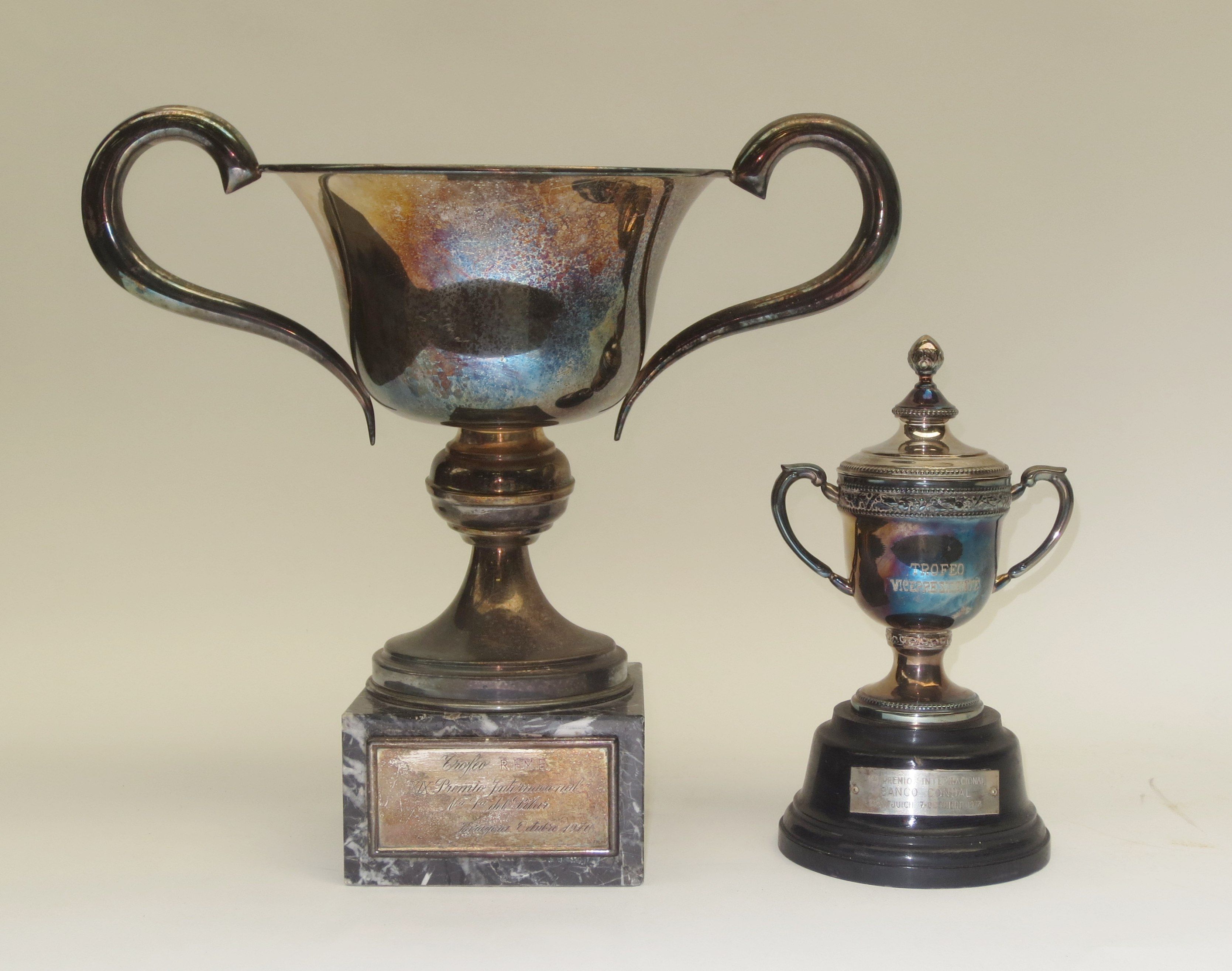 Bonhams Cars : Two Spanish race trophies awarded to Barry Sheene, early 1970s,