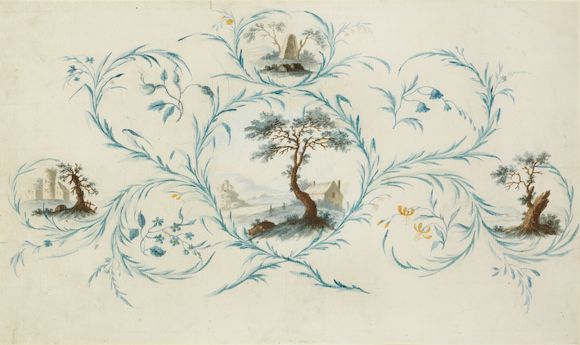 Bonhams : William Beilby: a watercolour of landscape scenes, circa 1765