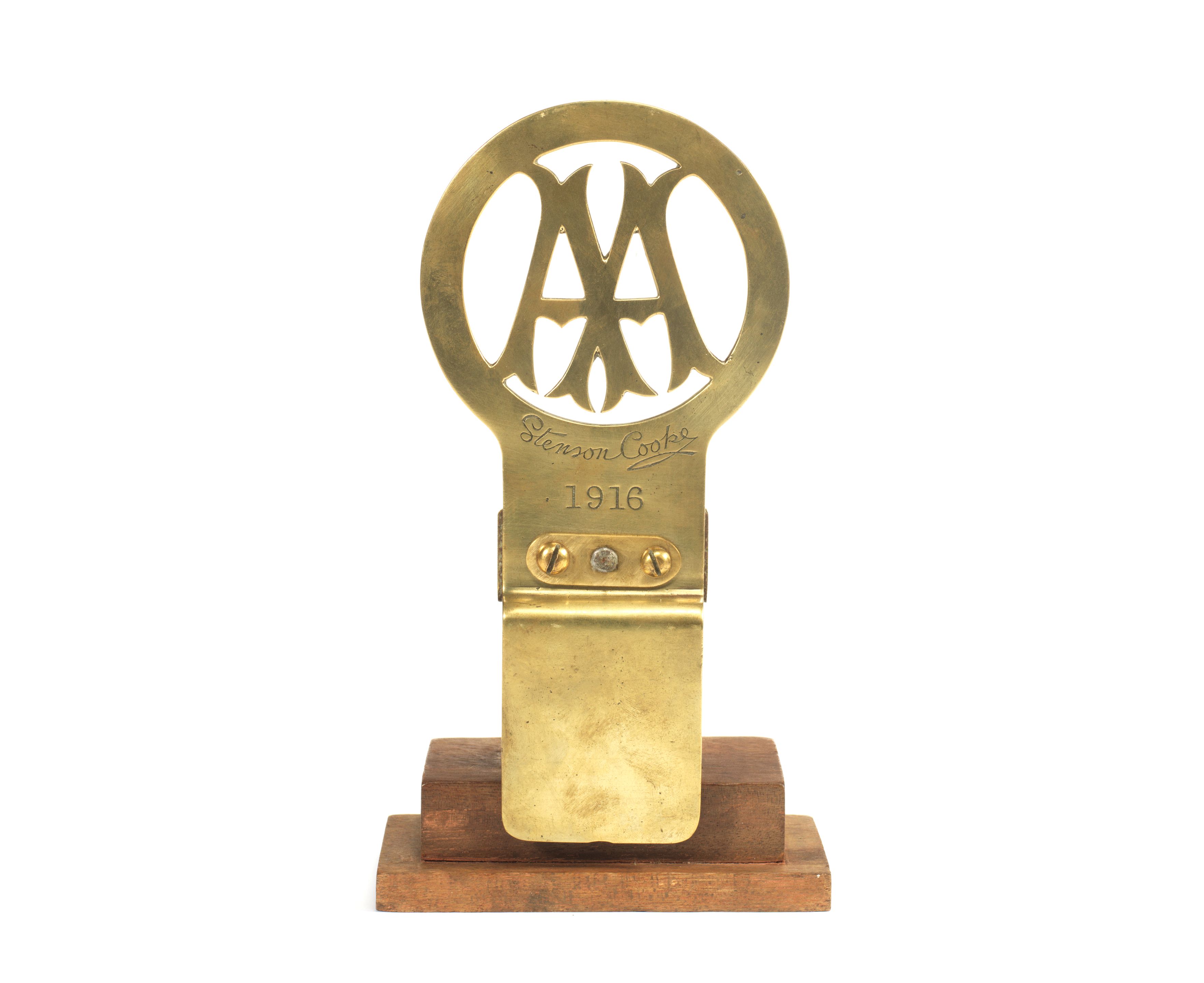 Bonhams Cars : A 1906 Stenson Cooke AA membership badge,