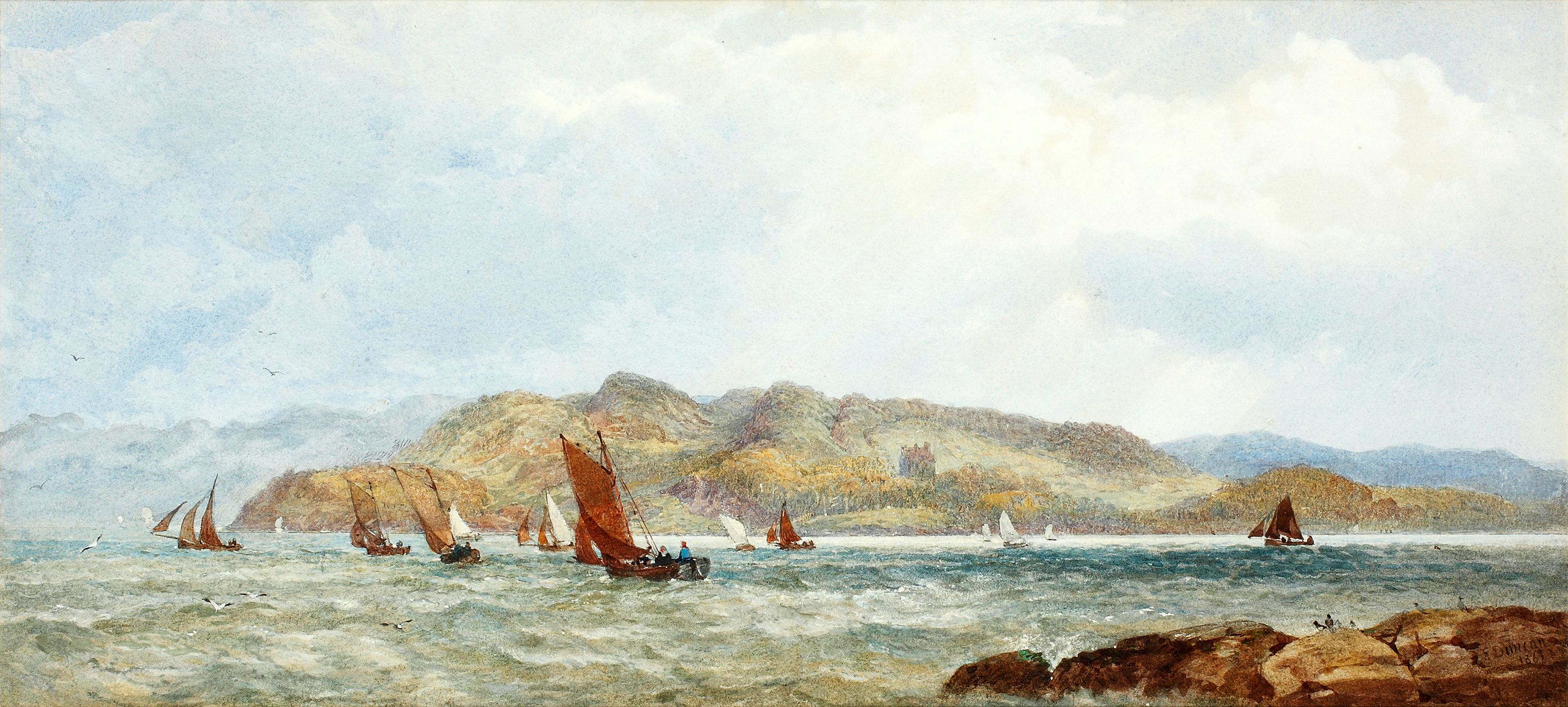 Bonhams : Edward Duncan, R.W.S. (British, 1803-1882) Yachts in Loch ...