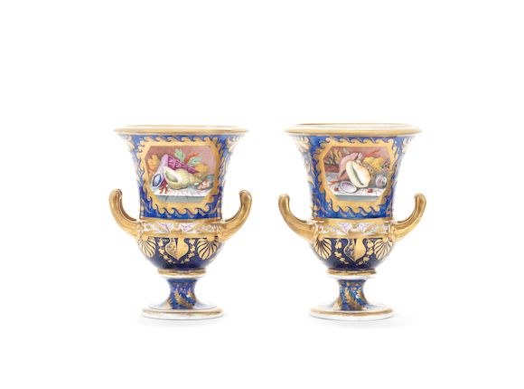 Bonhams : A rare pair of Derby vases, circa 1810-15