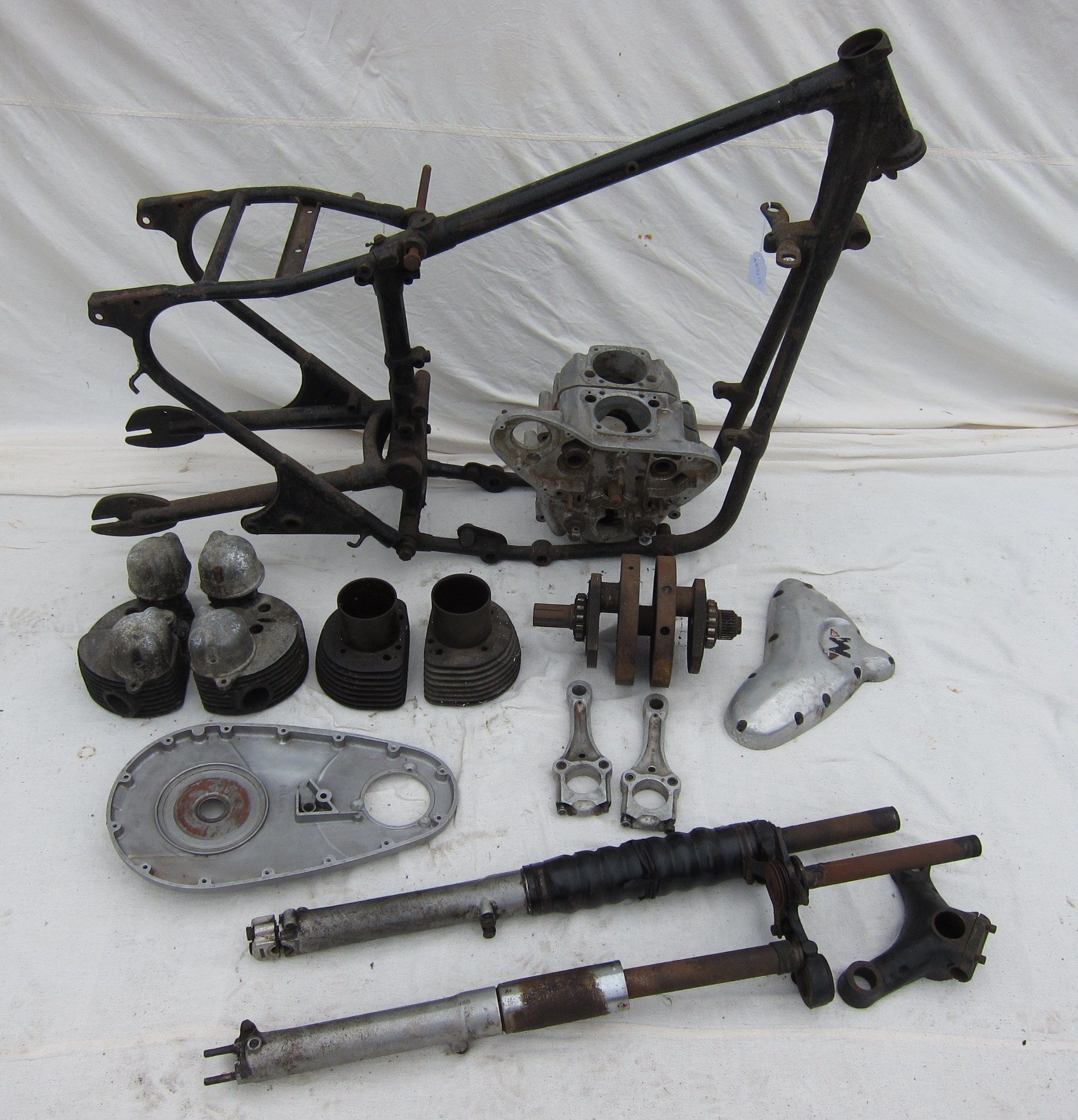 Bonhams Cars : An AJS/Matchless frame and other parts,