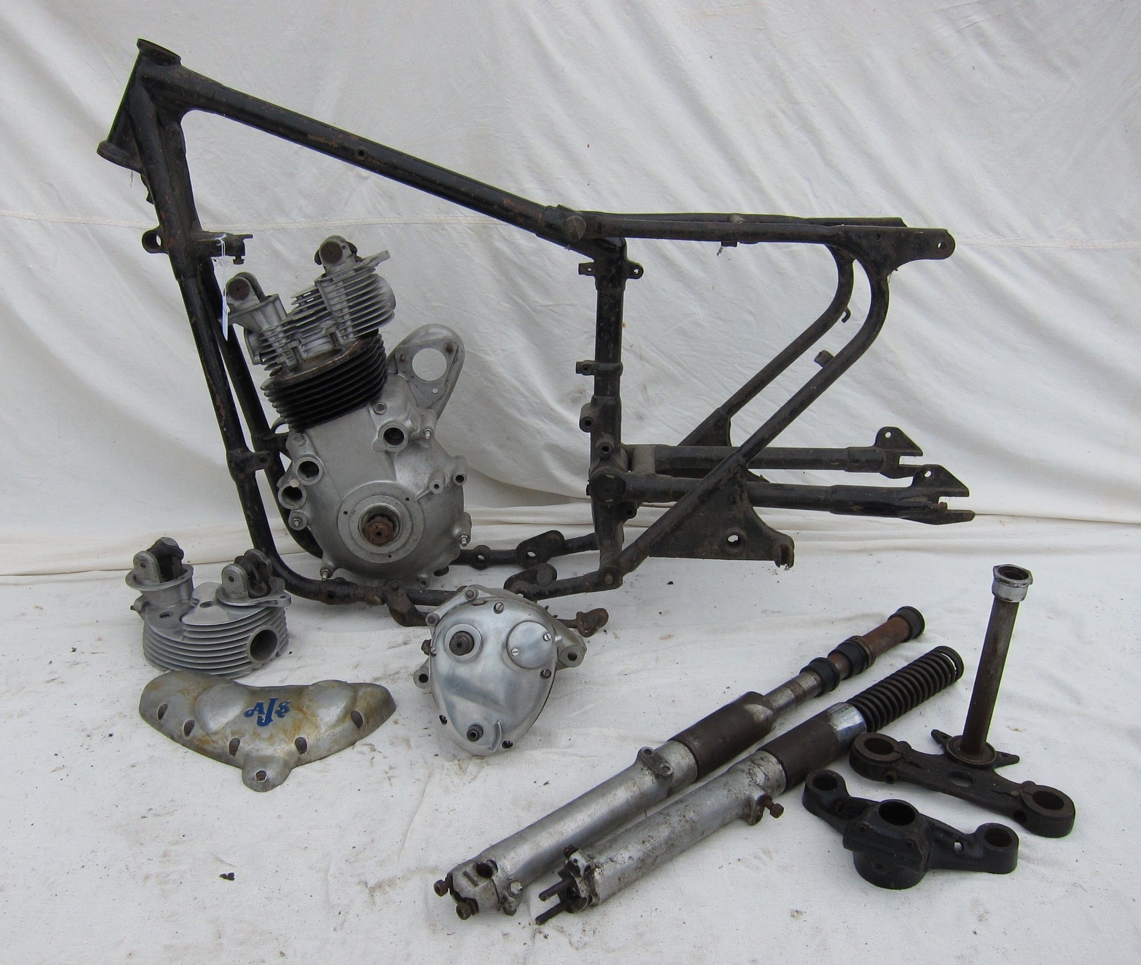 Bonhams Cars : An AJS/Matchless frame and other parts,