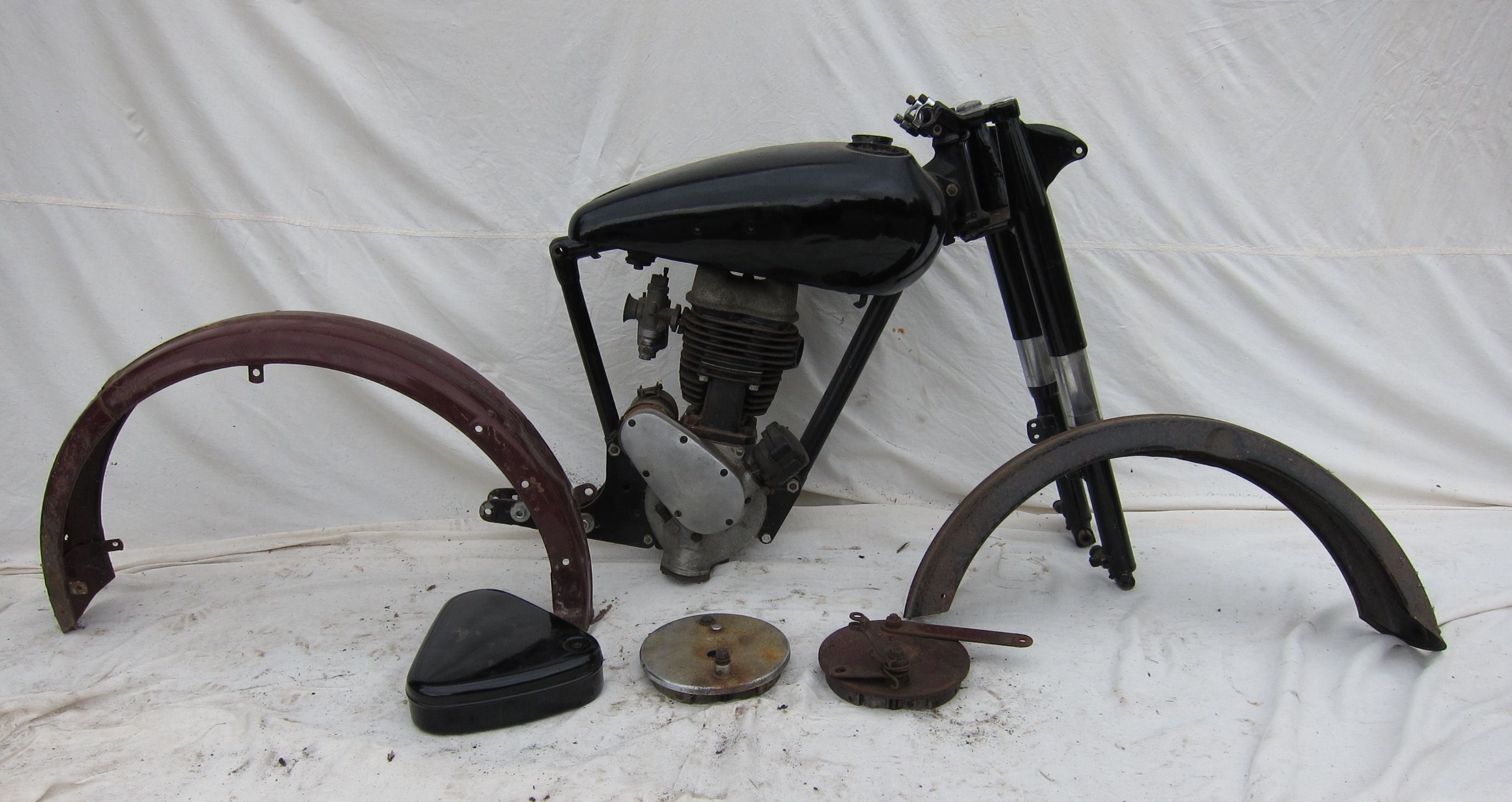 Bonhams Cars : A BSA frame and other parts,