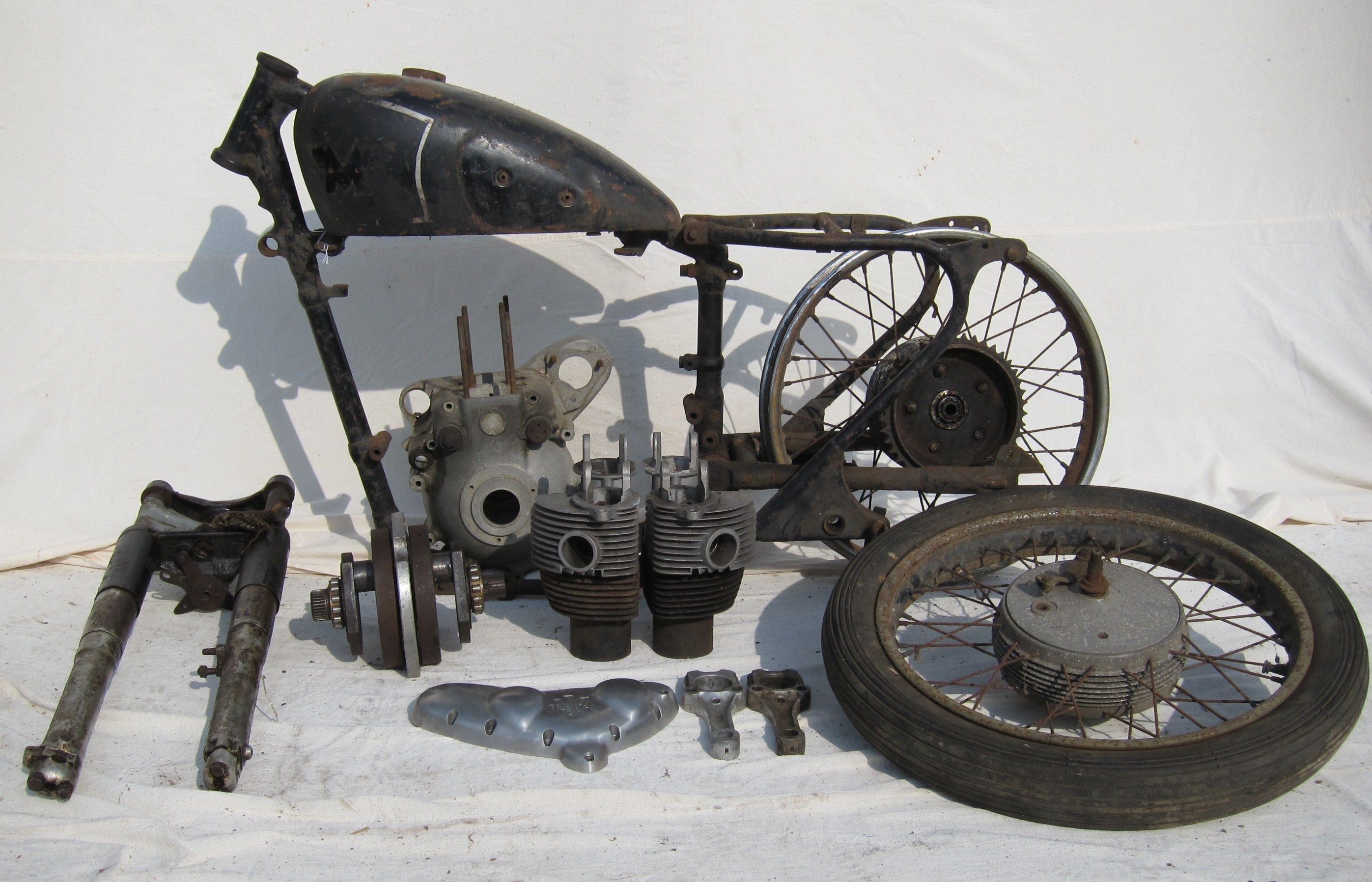 Bonhams Cars : An AJS/Matchless frame and other parts,