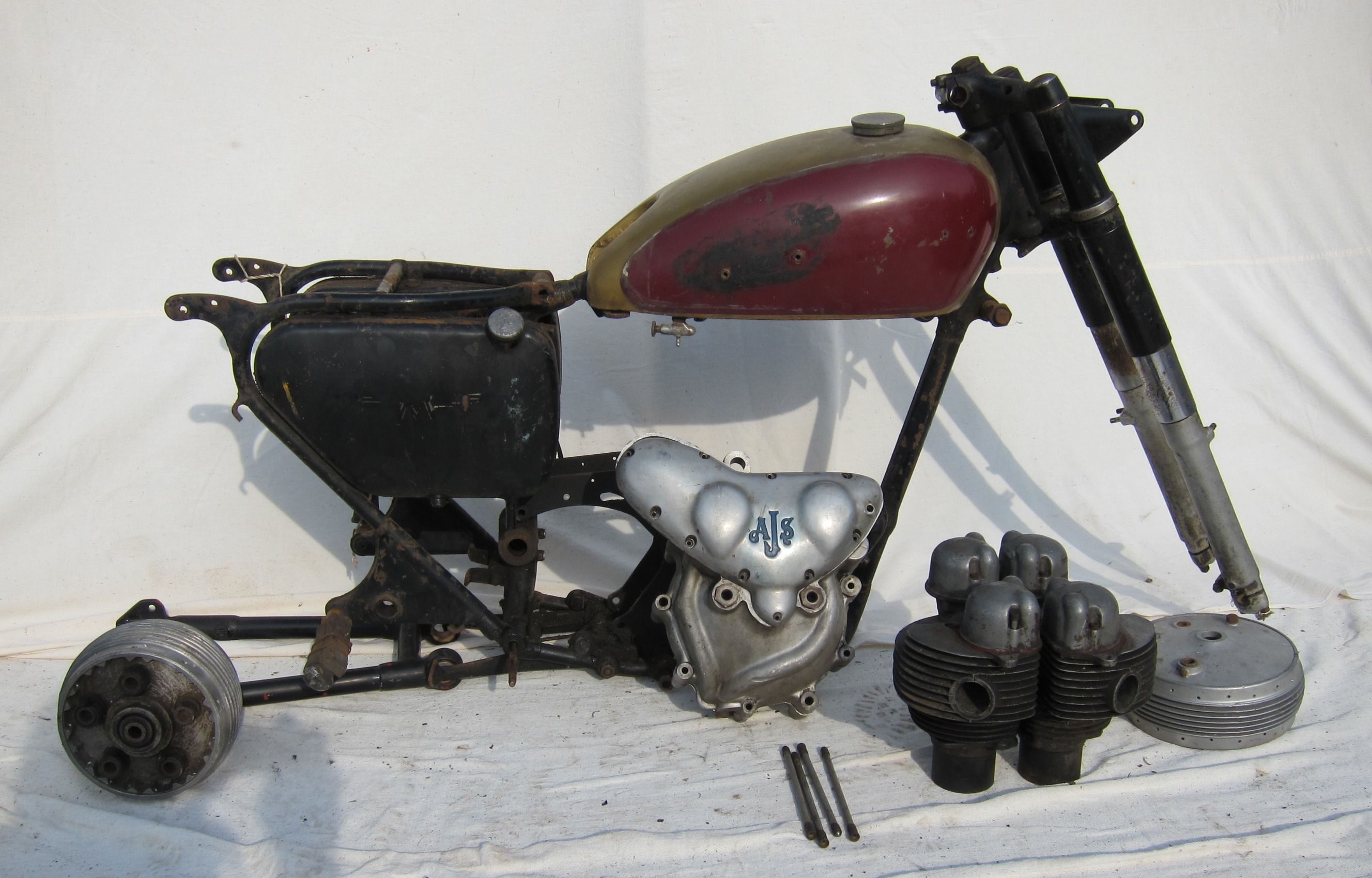 Bonhams Cars : An AJS/Matchless frame and other parts,