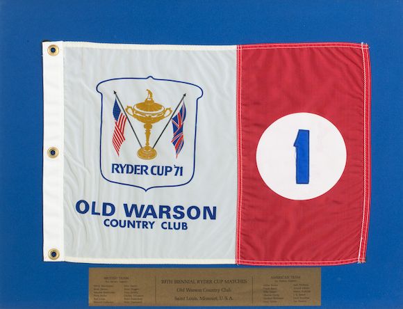 Bonhams : Ryder Cup 1971: an original 1st hole flag from the Old Warson ...