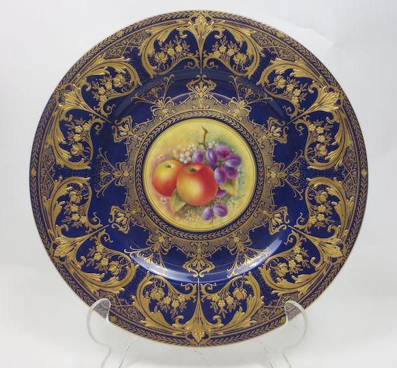 Bonhams : A Royal Worcester plate by S Weston 20th Century