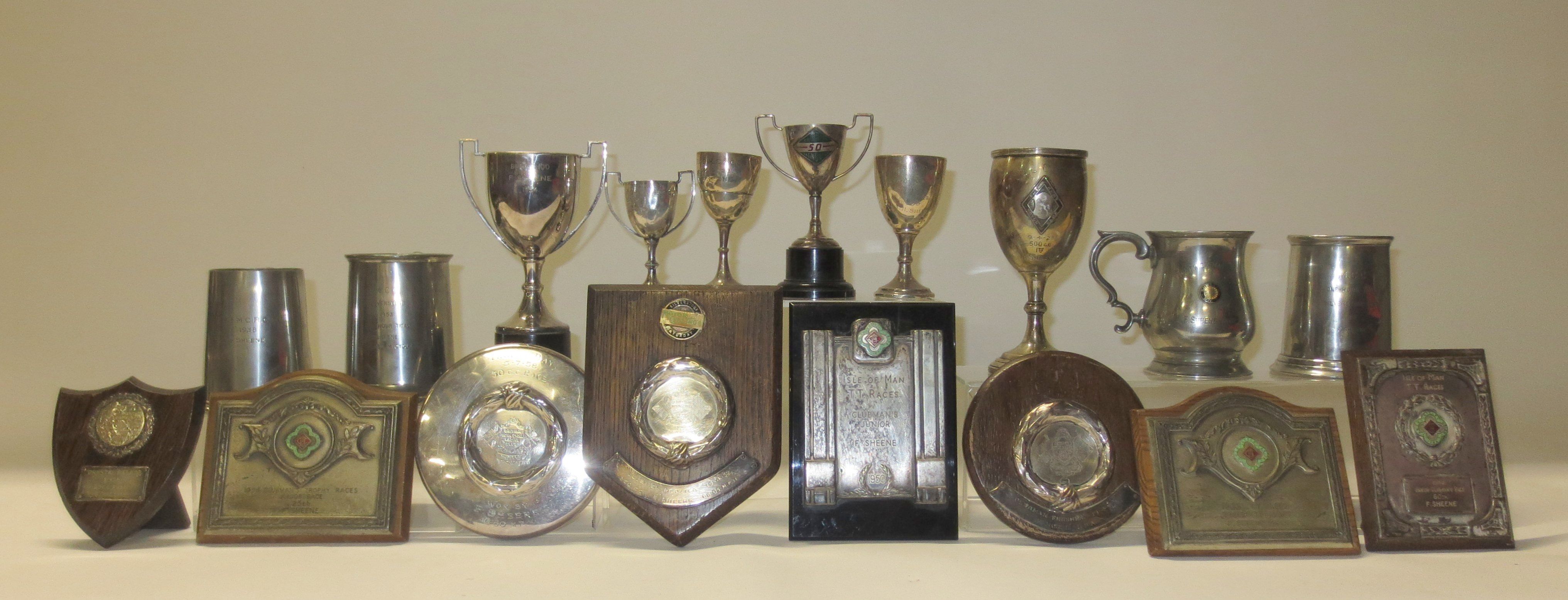 Bonhams Cars : Race trophies, plaques and tankards awarded to Frank Sheene,