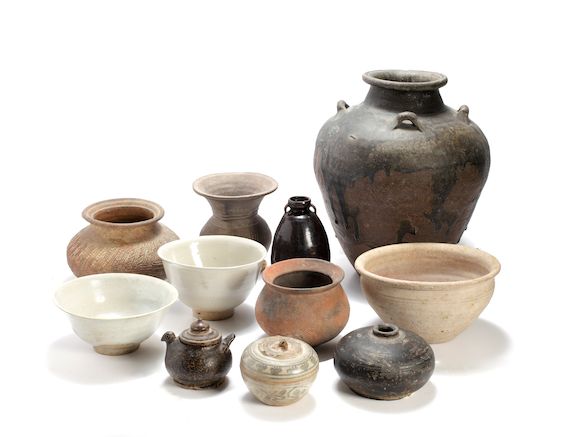 Bonhams : A Korean stoneware cooking pot and a group of other South ...