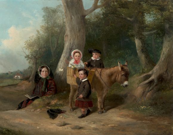 Bonhams : John Duvall (British, 1816-1892) Portrait of the Biddell ...