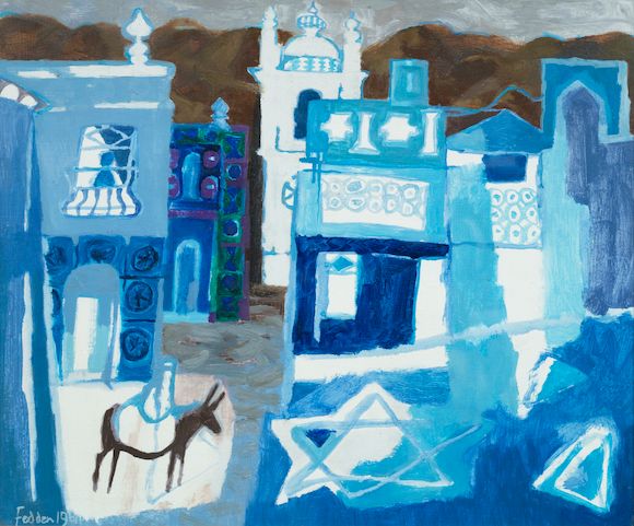 Bonhams : Mary Fedden R.A. (British, 1915-2012) 'Village in Portugal'