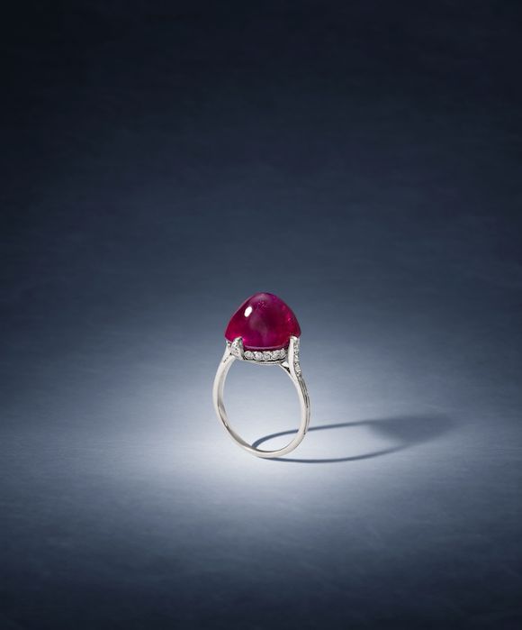 Bonhams : A ruby single-stone ring, by Van Cleef & Arpels,