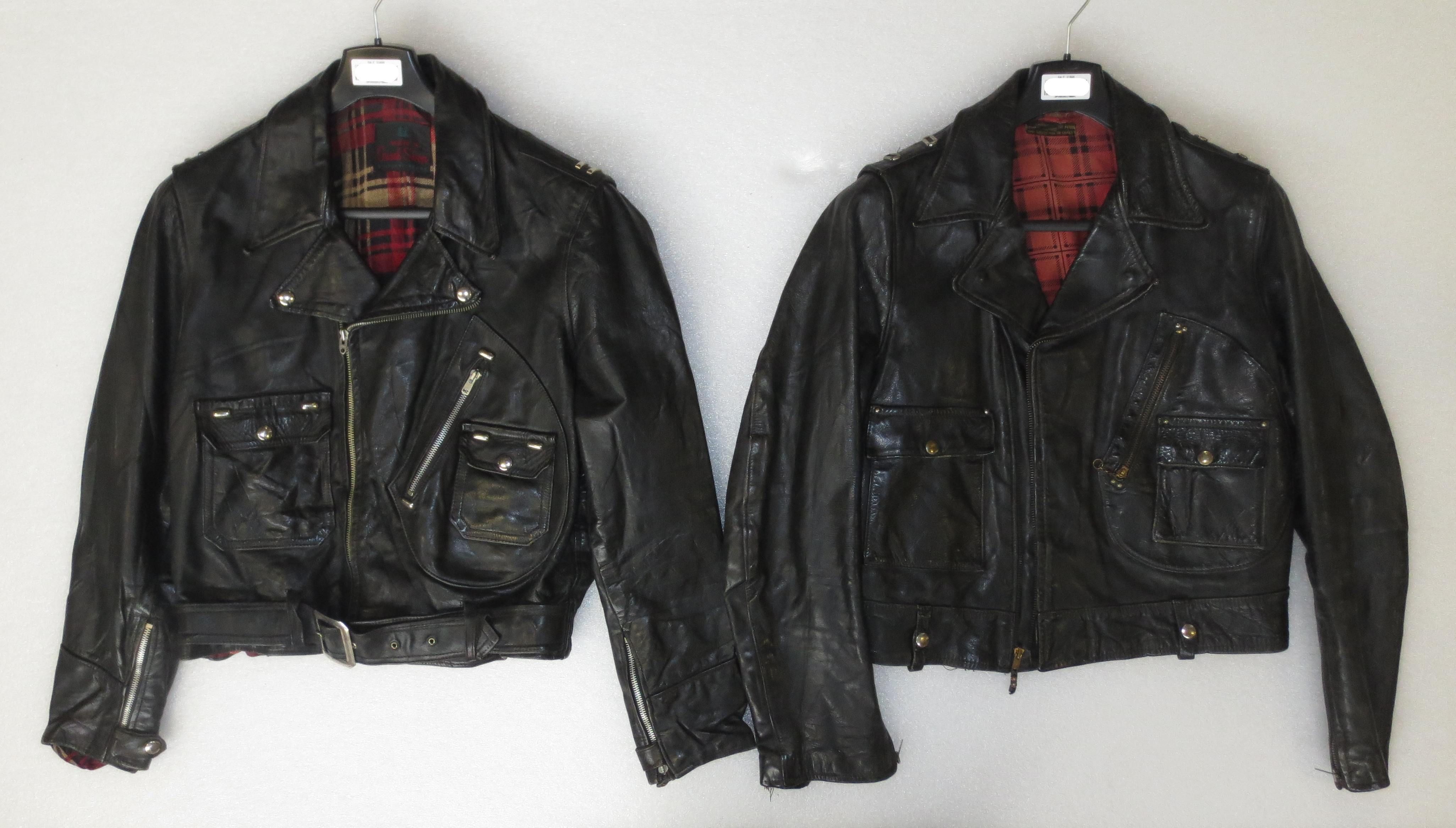 Bonhams Cars : Two leather motorcycle jackets, ((2))