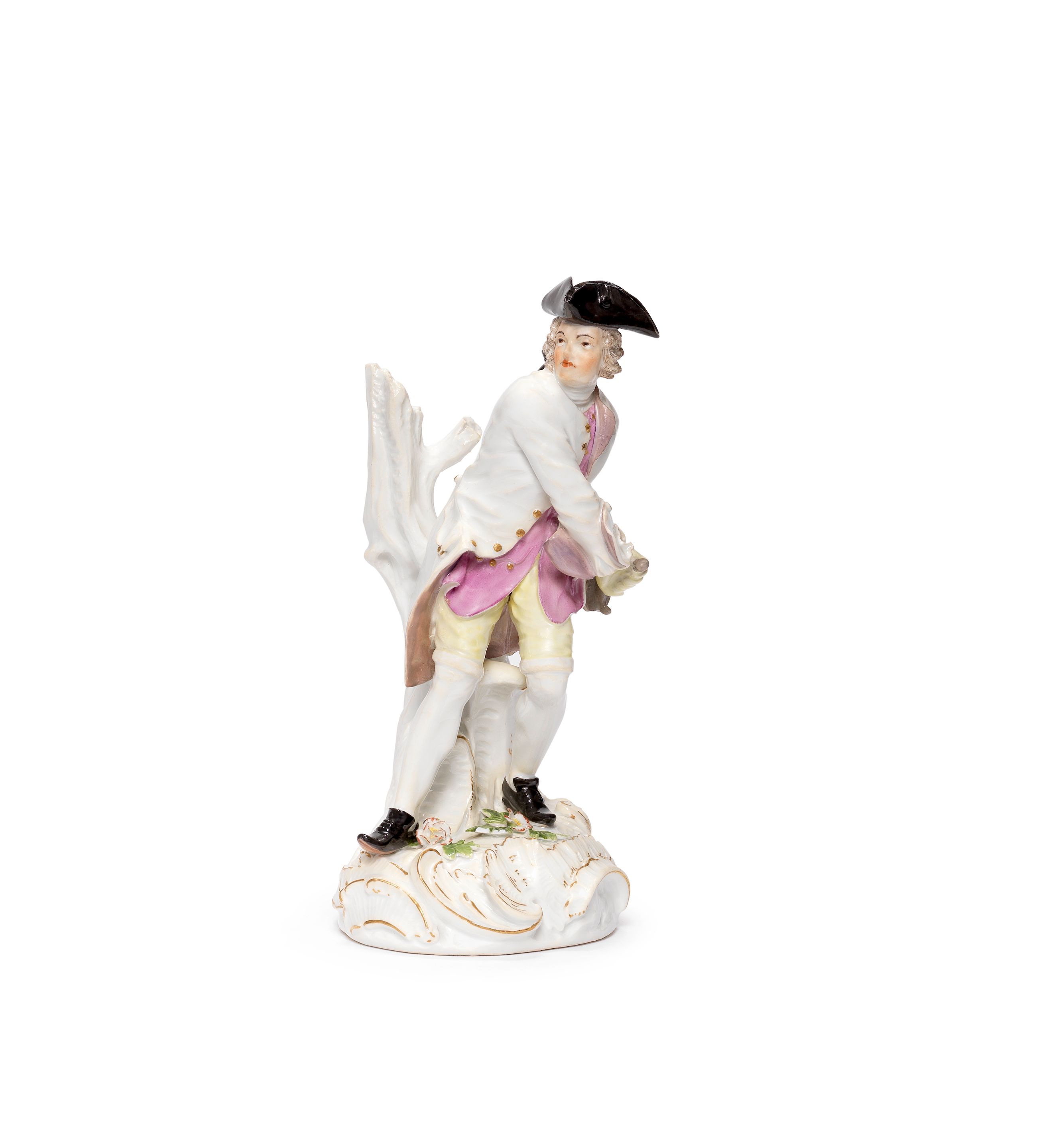 Bonhams : A Meissen figure of a cavalier drawing his sword, mid 18th ...