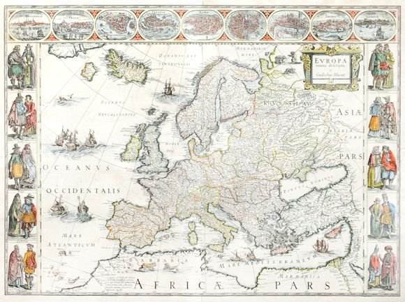 Bonhams : EUROPE BLAEU (WILLEM) Europa recens descripta, Amsterdam ...