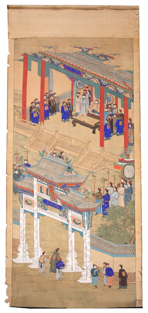 Bonhams : A Chinese scroll painting Qing dynasty