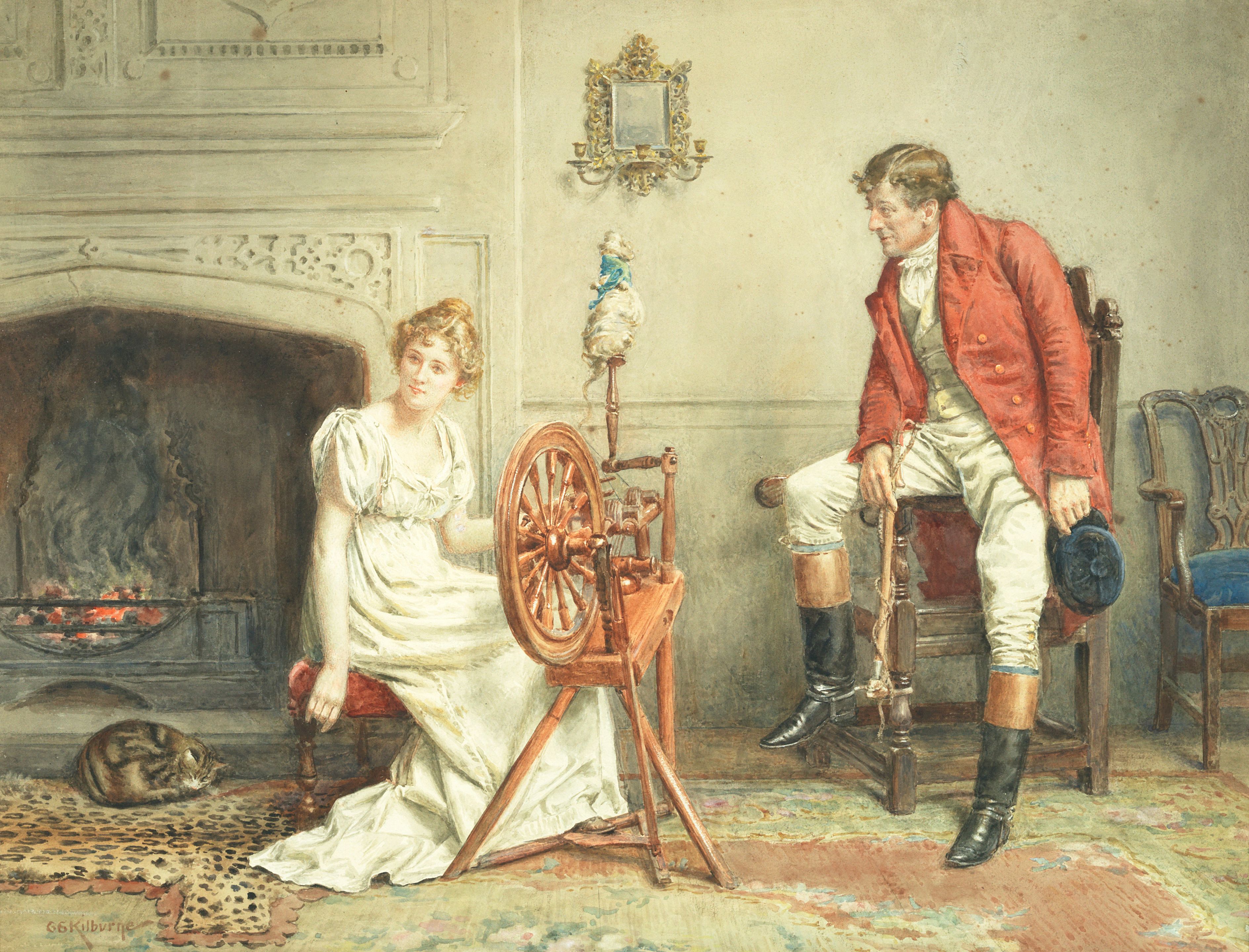Bonhams : George Goodwin Kilburne, RI, RBA (British, 1839-1924) The suitor
