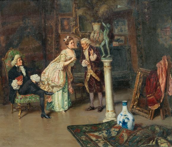 Bonhams : Ludovico Marchetti (Italian, 1853-1909) A collector's room