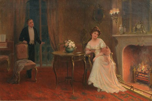 Bonhams : Sydney Percy Kendrick (British, 1874-1955) By the fireside