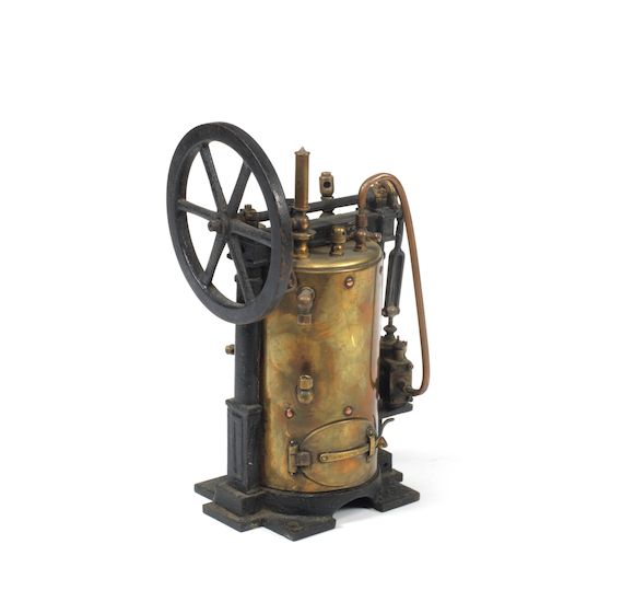 Bonhams : A fine small vertical Live Steam engine, mid 19th century